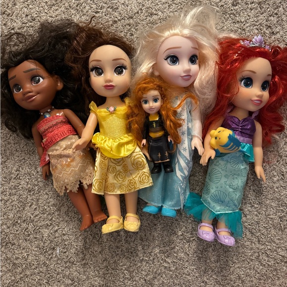 Disney | Toys | Disney Princess Large Dolls X 45 Moana Elsa Belle Ariel ...